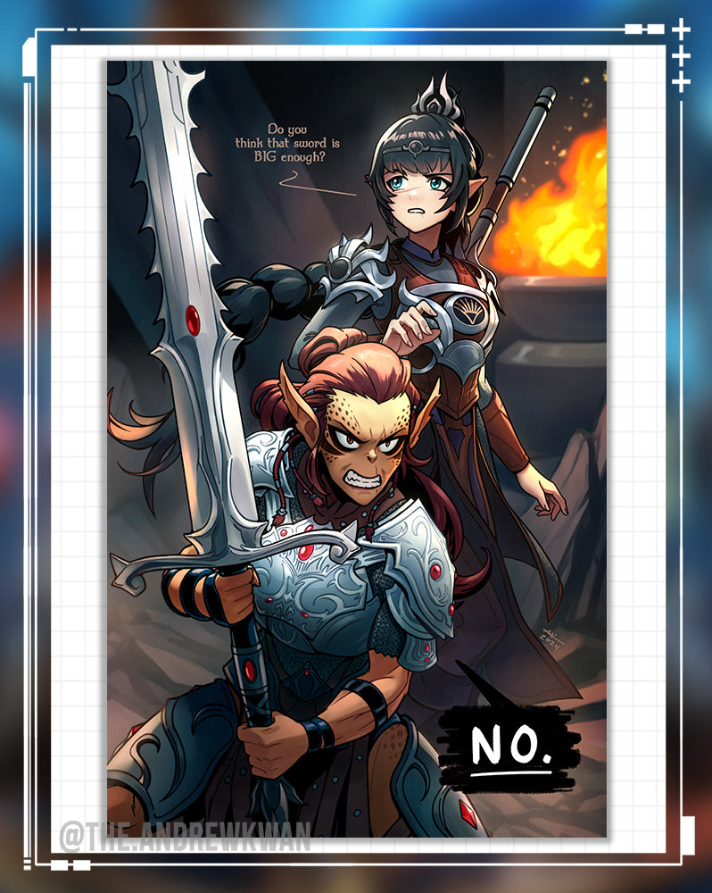 BG3 Lae'zel & Shadowheart Print – K-BoxArts